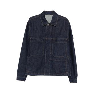 Stone Island Homme, Vestes, Bleu, Taille: L Denim Vestes