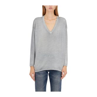 Avant Toi Damen, Strickwaren, Grau, MGr&ouml;&szlig;e