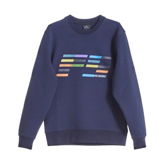 Paul Smith Felpa Logo Obliquo - - Sweatshirts & Hoodies - Herren - Blau - L