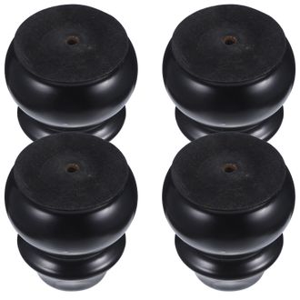 Hemobllo 4 St&uuml;ck Massivholz Sofaf&uuml;&szlig;e aus Dunklem Walnuss Holz M&ouml;belbeine f&uuml;r Polsterm&ouml;bel M&ouml;belzubeh&ouml;r mit Verschlei&szlig;festen H&auml;ngebolzen Ersatz f&uuml;r Kommoden Ses