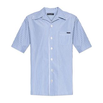 Dolce & Gabbana Homme, Chemises, Bleu, Taille: XL Chemise &agrave; manches courtes