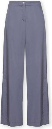 Elena Miro Femme, Pantalons, Gris, Taille: 56 FR Pantalon Palazzo en Lyocell