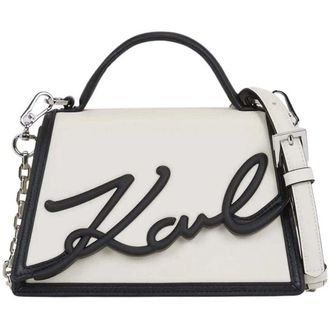 Karl Lagerfeld Sacs &agrave; main Essentials A1W30224 Blanc/Noir