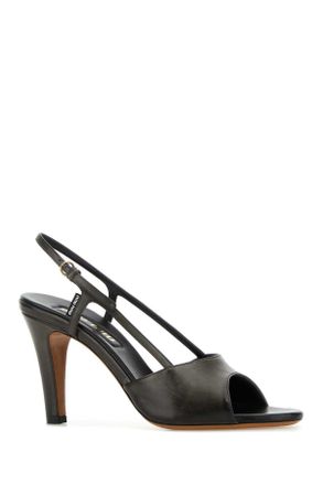 Miu Miu Womens Black Leather Sandals Nero Calfleather Sandali