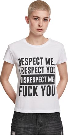 Mister Tee Damen T-Shirt Respect Me, White, XS, MT994