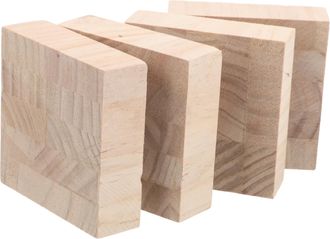 Artibetter 4stücke Möbelerhöhung Aus Holz Stabile Möbel Risers Mit Rutschfester Unterseite Tisch Stuhlbein Hebepads Schützt Böden Vor Kratzern Geeignet Für Bette