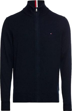 Tommy Hilfiger Herren PIMA ORG CTN Cashmere Zip Thru MW0MW28050 Strickjacken, Blau (Desert Sky), XXL