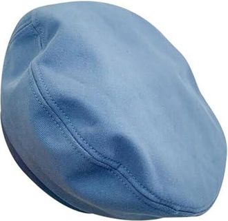 Generic B&eacute;ret d&eacute;t&eacute; fin pour femme, style britannique, r&eacute;tro, cor&eacute;en, japonais, tendance, chapeau bourgeon de peintre, chapeaux de perles pour femmes, bleu, Ta