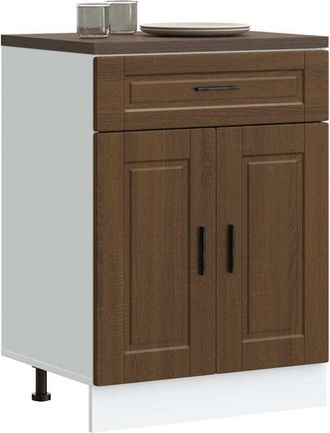 vidaXL Vidaxl - Armoire de cuisine Porto ch&ecirc;ne marron bois ding&eacute;nierie