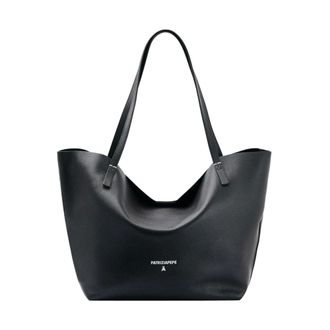 Patrizia Pepe Femme, Sacs, Noir, Taille: ONE Size Leather Shopper Bag