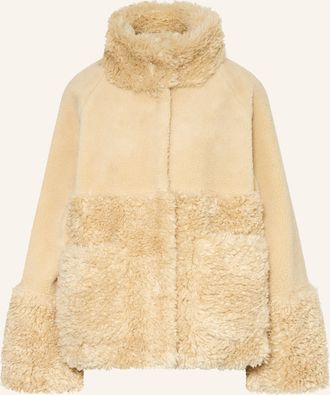 Darling Harbour Darling Harbour Teddyfell-Jacke Mit Kunstfell beige