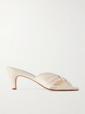 The Row Mules Aus Leder - Wei&szlig;