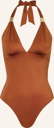 Heidi Klein Heidi Klein Neckholder-Badeanzug Uzes Slider braun