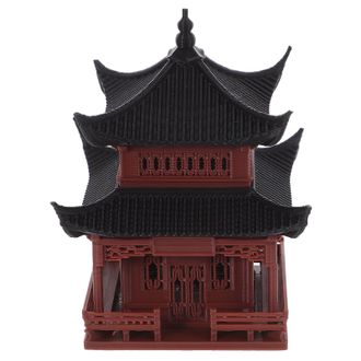 Artibetter Toyvian Chinesisches Miniatur pavillon Gartendekoration Bonsai Ornament mit Traditionellem Design f&uuml;r Innen Au&szlig;endeko Handgefertigt Kulturell Inspirie