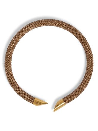 Paco Rabanne collier Gold Pixel en maille métallique - Or