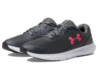 Under Armour Damen UA W Surge 3 Laufschuhe, Pitch Grey Pitch Grey White Cerise, 37.5 EU