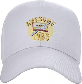 Generic Casquette de baseball classique g&eacute;niale depuis 1983 Casquette de baseball pour homme et femme Chapeau de camionneur respirant Cadeau