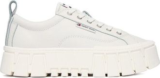 Tommy Jeans Sneakers Tjw Vulc Flatform Leather EN0EN03008 Wei&szlig;