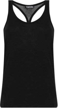 Tom Ford Femme, Tops, Noir, Taille: 30 FR D&eacute;bardeur en maille c&ocirc;tel&eacute;e m&eacute;lange soie