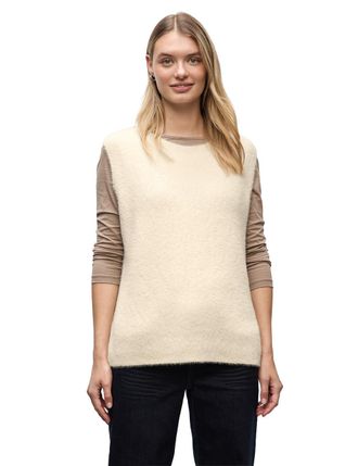 Street One Damen 3015523 &Auml;rmelloser Pullover, Soft beige, 36