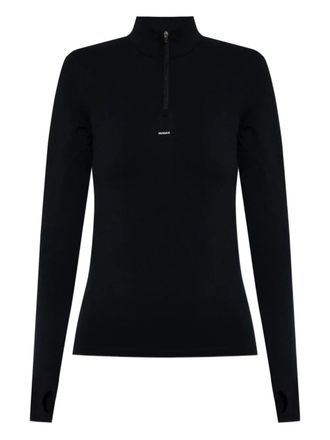 PANGAIA Sweat-shirt Performance à col zippé 3/4 - Noir