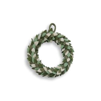 Frida Feeling 2568 - Kranz, mit Blättern, Mehrfarbig, Filz, 29cm, Handarbeit, Türkranz, Weihnachtskranz