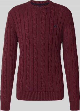 Mc Neal Slim Fit Strickpullover aus reiner Baumwolle