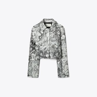 Tory Burch Damen Bedruckter Blazer aus Viskose