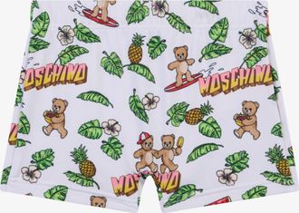 Moschino Bedruckte Lycra-Badehose - Wei&szlig;