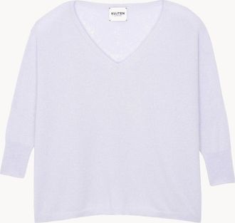 Kujten Pull cachemire femme col V oversize - Pull Minie