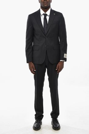 Corneliani CC COLLECTION Zweiteiliger Anzug aus reiner Schurwolle mit Pattentaschen Corneliani