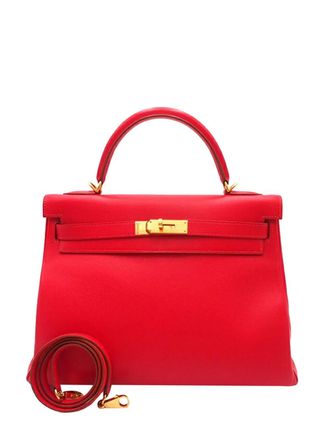 Hermès 2001 Gulliver Kelly II Retourne Satchel-Tasche 32cm - Rot