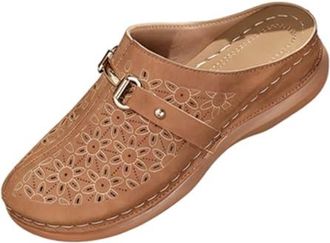 Generic Sandales &agrave; enfiler pour femme &agrave; bout ferm&eacute; - Style d&eacute;contract&eacute; - Couleur unie - Respirantes - L&eacute;g&egrave;res - Confortables - &Eacute;l&eacute;gantes - Orthop&eacute;diques class