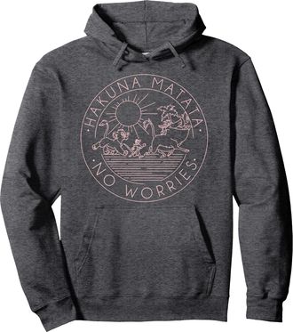 Disney The Lion King Hakuna Matata No Worries Outline Logo Pullover Hoodie