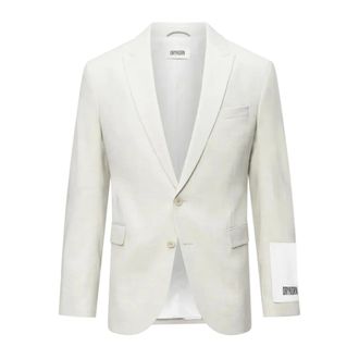 Drykorn Homme, Vestes, Blanc, Taille: M Blazer Classique &agrave; Chevrons avec Poches