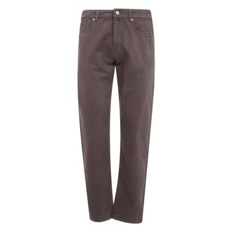 Incotex Homme, Jeans, Brun, Taille: W35 Jean Regular Jambe Longue Bas 19cm