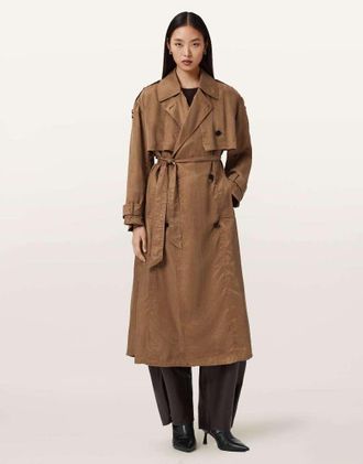 AllSaints Linnie - Trenchcoat in Torte-Braun-Brown