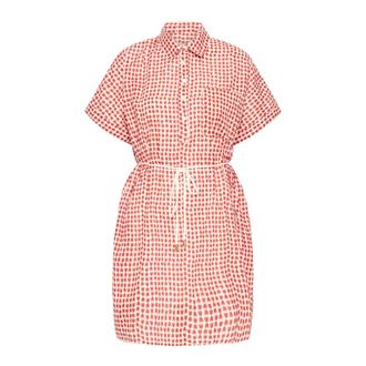 Ichi Shirt Dress - - Dresses - Damen - Rot - XS