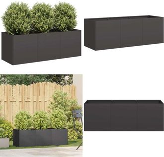 vidaXL Vidaxl - Jardini&egrave;re noir 120x40x40 cm acier lamin&eacute; &agrave; froid