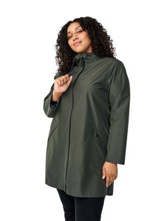 Zizzi Womens Plus Sizes Regenmantel Versiegelte Nähte Größe Gr M Peat - Plus Size Damenkleidung