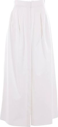 Max Mara Femme, Jupes, Blanc, Taille: 38 FR Jupe Longue Alcade en Gabardine Stretch