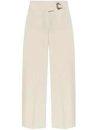 Versace Jeans Couture pantalon à boucle baroque - Blanc