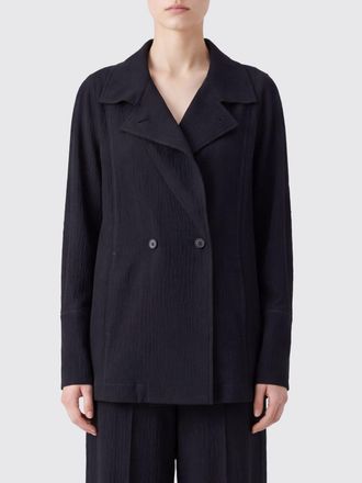 Issey Miyake Wickelhemd Monsieur aus Cr&ecirc;pe mit hohem Kragen