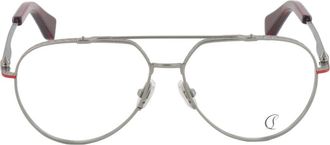 Christian Louboutin unisex, Accessoires, Gris, Taille: 57 MM Metal Aviator Eyeglasses