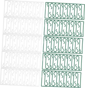 NUOBESTY 100st&uuml;cke Ornamenthaken aus Kunststoff Haken f&uuml;r Weihnachtsschmuck Kugelhaken zum Aufh&auml;ngen von Christbaumkugeln und Dekorationen Multifunktionshaken 