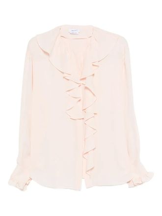 Alexander McQueen chemise &agrave; volants - Rose