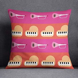 Bonamaison Le Jardin du Lin Zierkissenhüllen, Mehrfarbig, 45x45