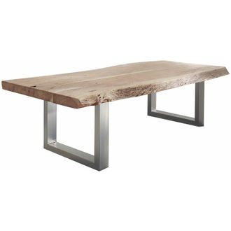 Massivmoebel24 Couchtisch Akazie 120x80x45 Natural Stone lackiert freeform 120