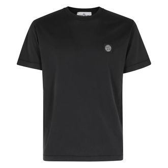 Stone Island Homme, Tops, Noir, Taille: L T-Shirt Manches Courtes Logo