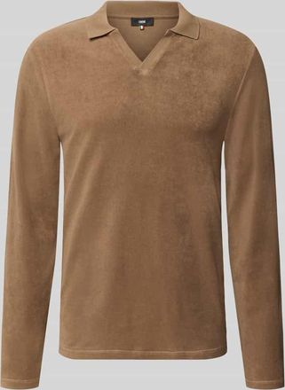 Cinque Longsleeve mit Polokragen und V-Ausschnitt Modell BOLL